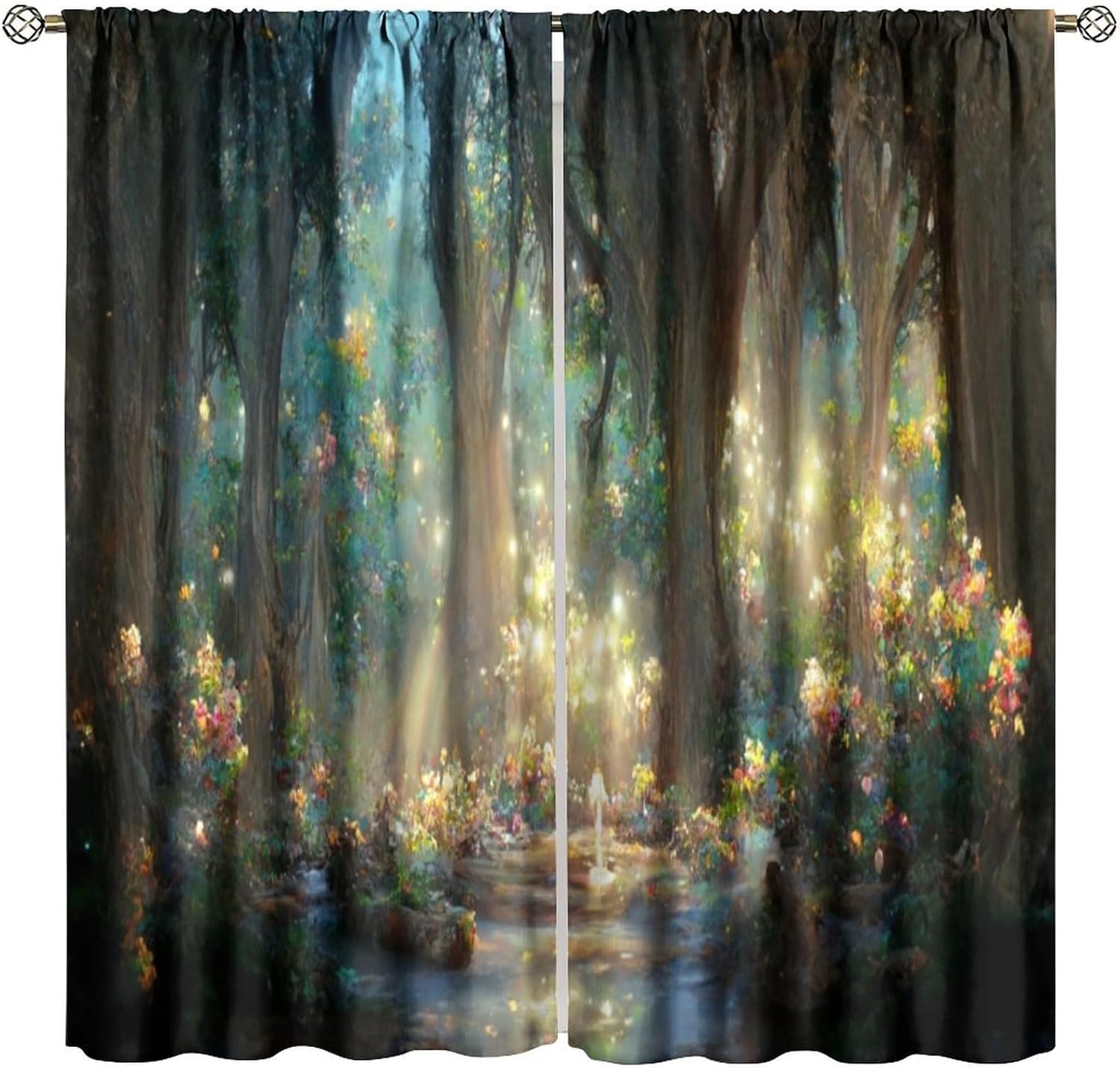 Amazon.com: Magic Forest Curtains Mystical Forest Old Magical Tree ...
