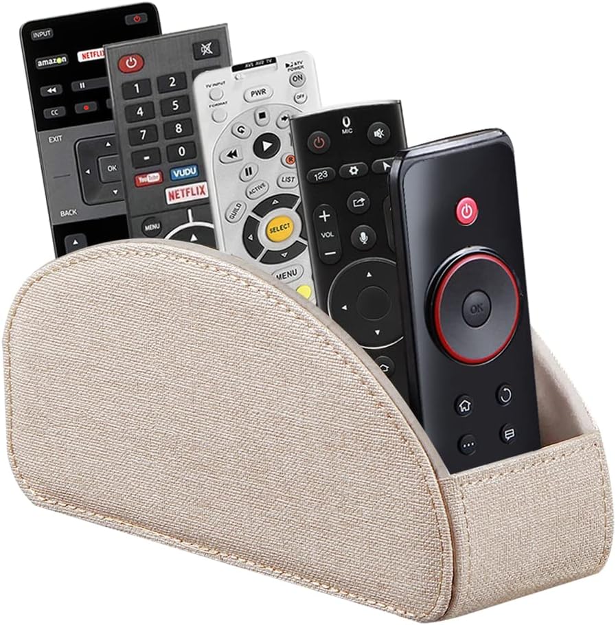 Amazon.com: Ayunga PU Leather Remote Control Organizer Box with 5 ...