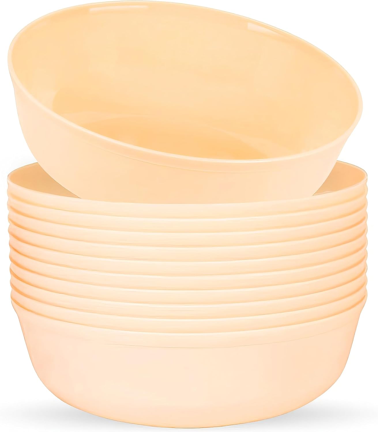 Amazon.com: Blue Sky Edge Beige Bowls - 16 oz (10 Count) Disposable ...