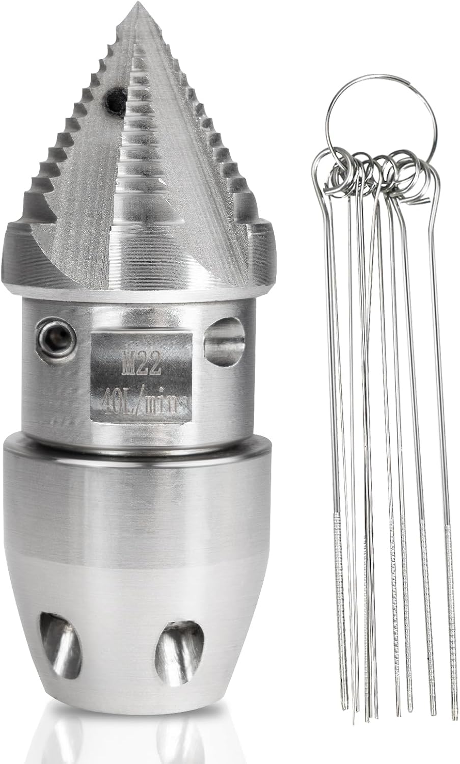 Amazon.com: Bghdas M22 Sewer Jetter Rotating Nozzle - Stainless Steel ...