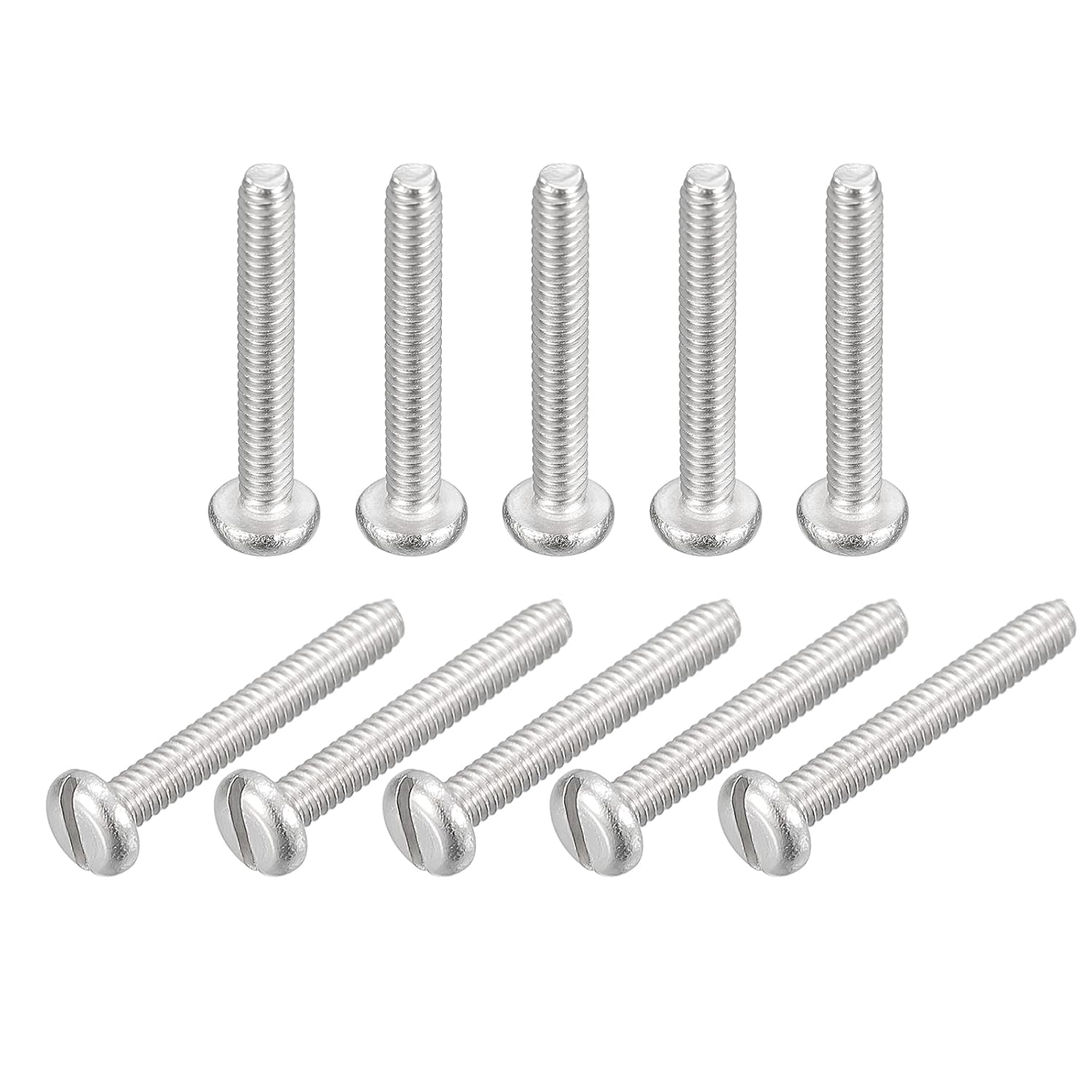 Amazon.co.jp: uxcell 304 Stainless Steel Machine Screw Slotted Drive ...