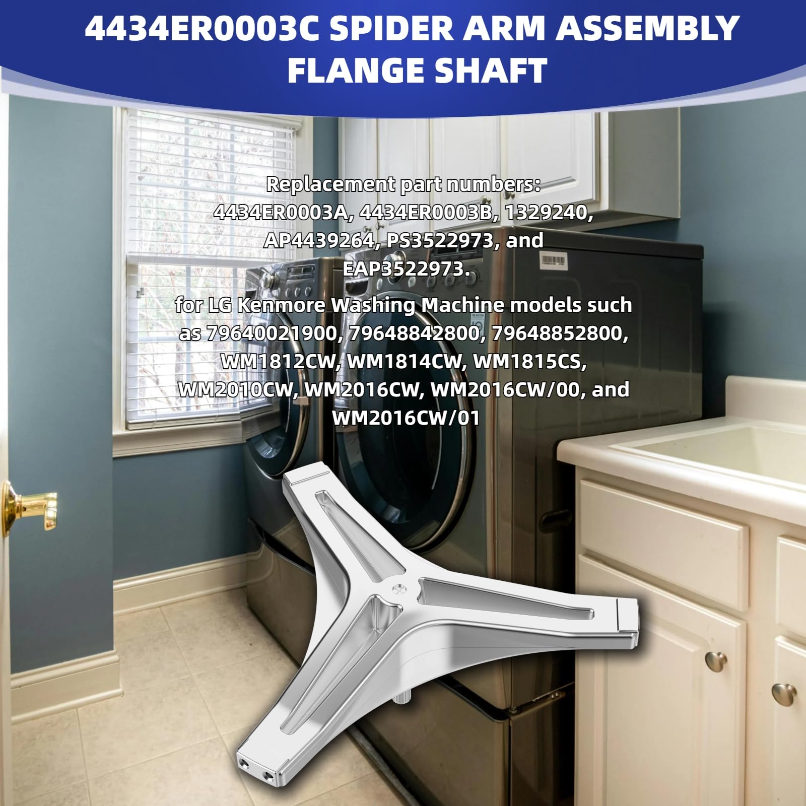 Snapklik.com : WZKO Upgraded 4434ER0003C Spider Arm Assembly Flange ...