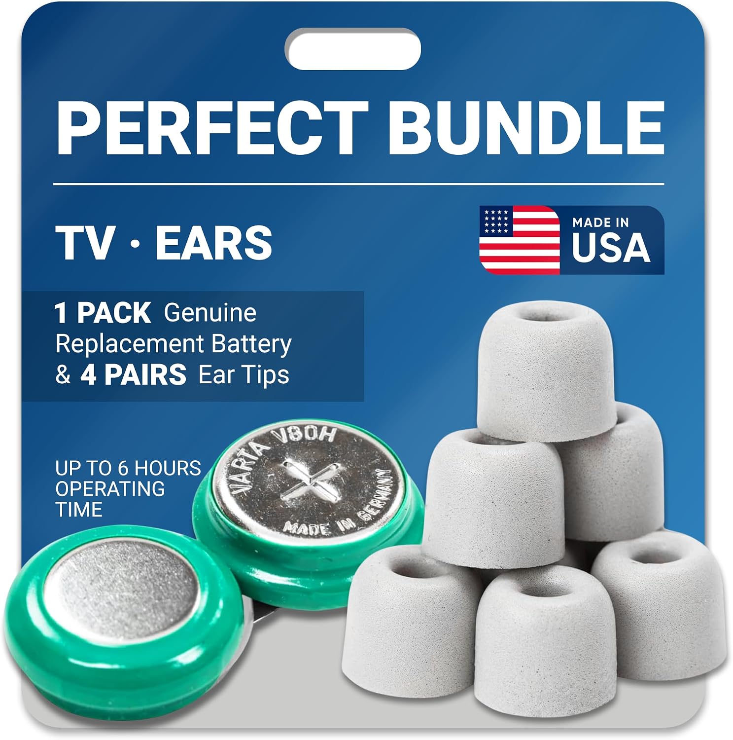 Amazon.com: TV · EARS Replacement Ear Tips and Battery Bundle ...