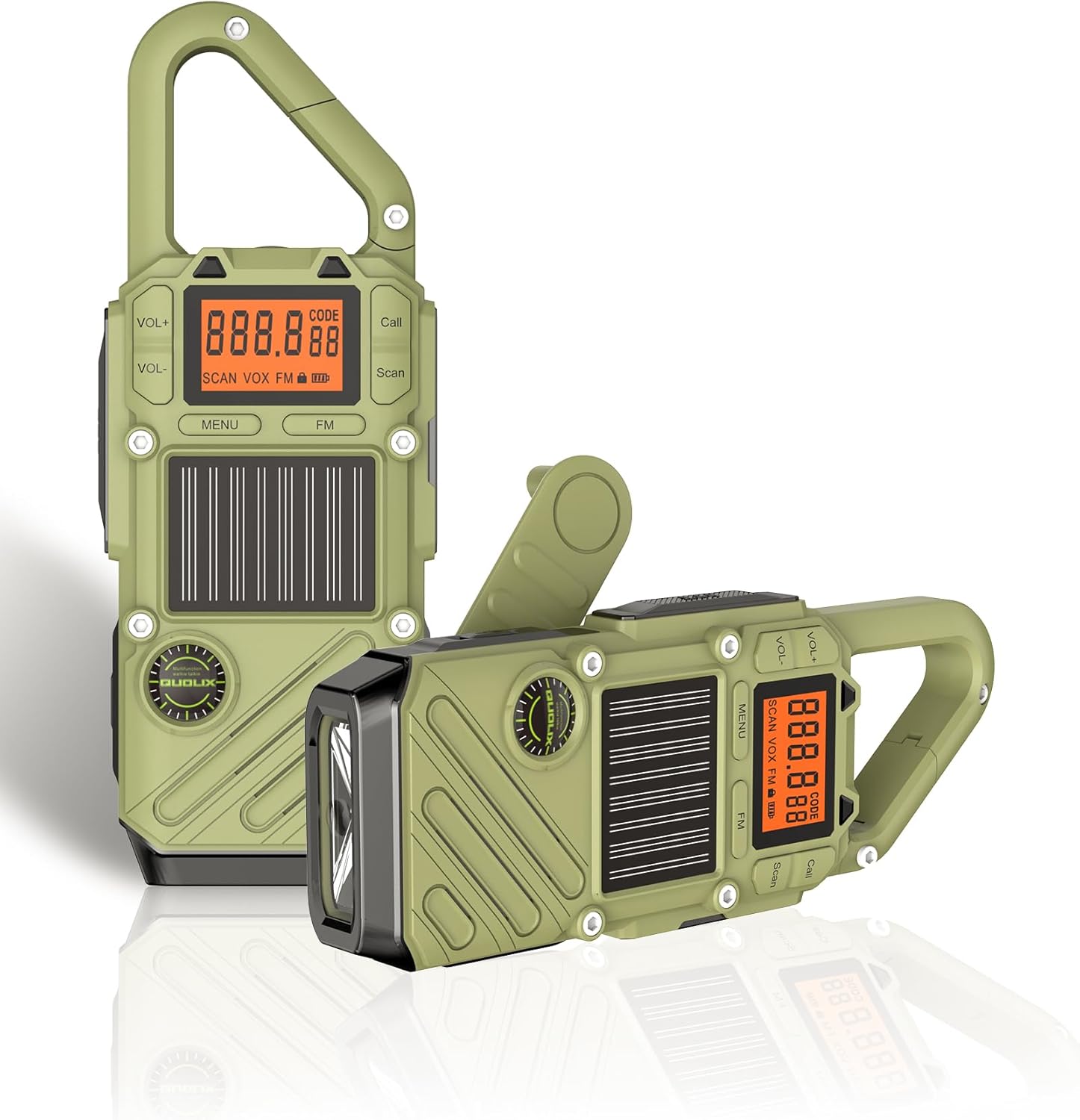 Amazon.com: Rechargeable Adult Walkie Talkie with Emergency Solar Hand ...