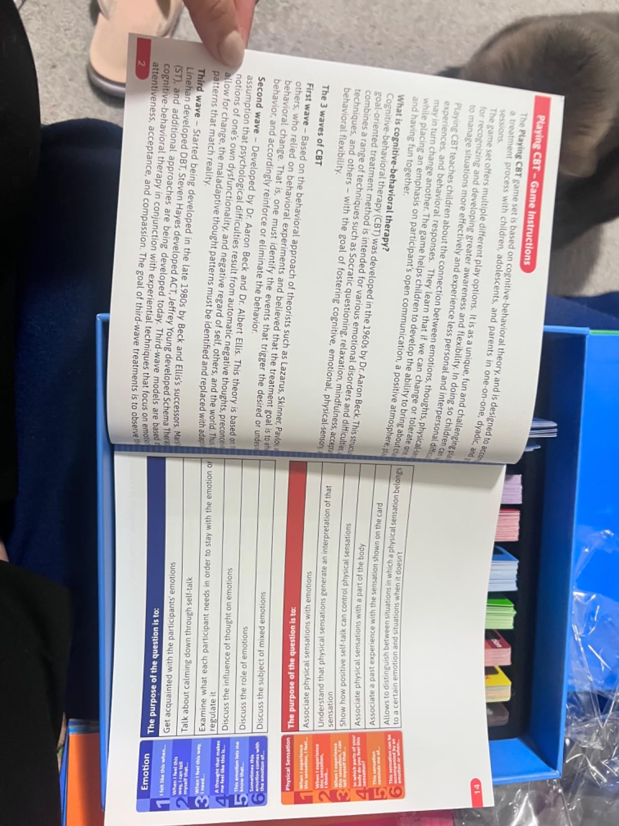 Playing CBT - therapy game to develop awareness of thoughts, emotions ...