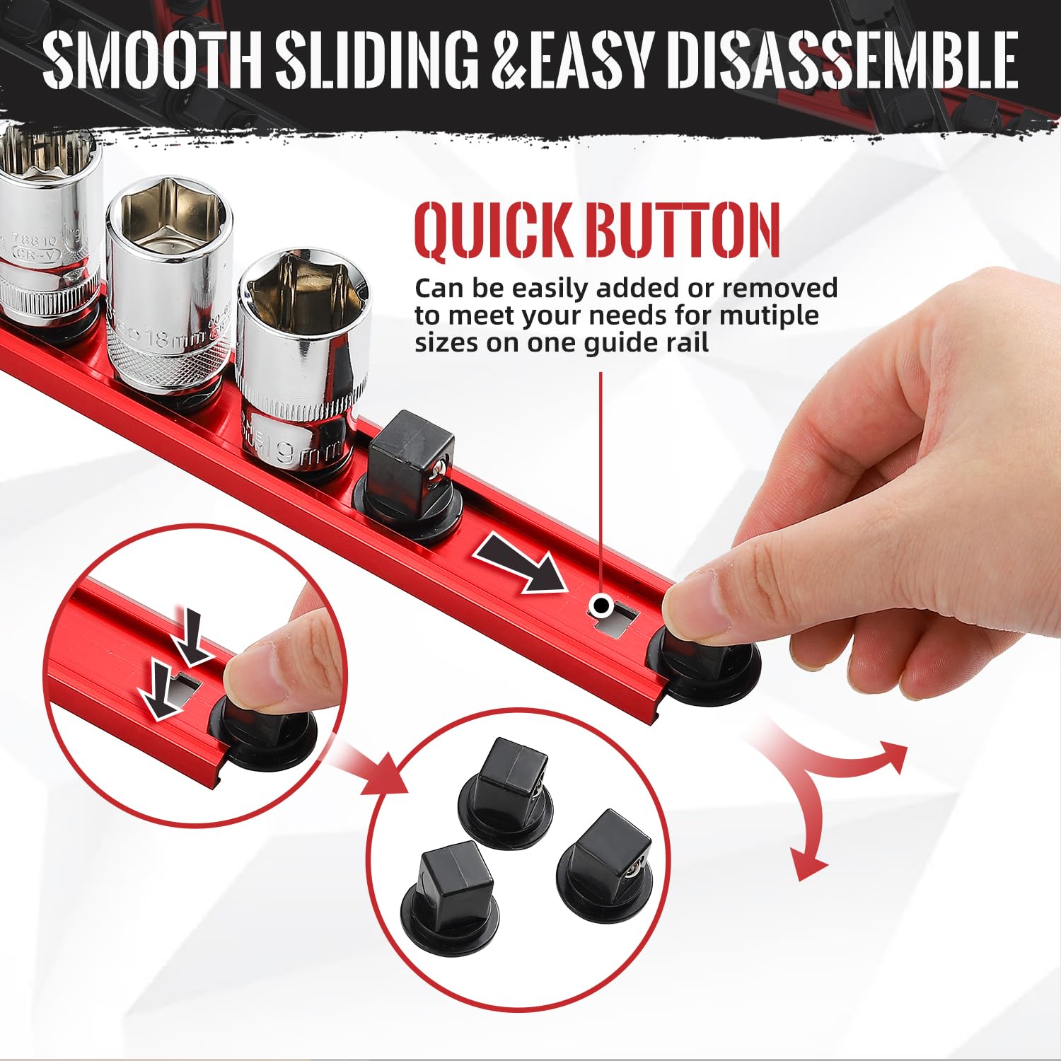 Snapklik.com : Reniteco Magnetic Socket Organizer, 1-Piece Heavty Duty ...