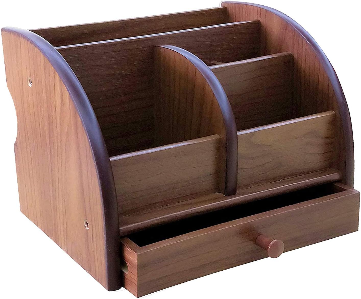 Amazon.com: Foraineam Wooden Desk Organizer with Drawer, Remote Control ...