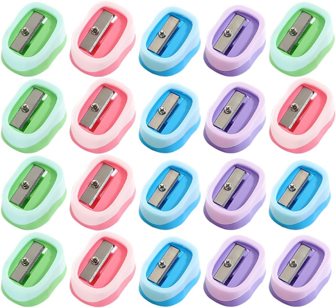 Alasum 20pcs Portable Pencil Sharpener Bulk Pack Manual Single Hole ...