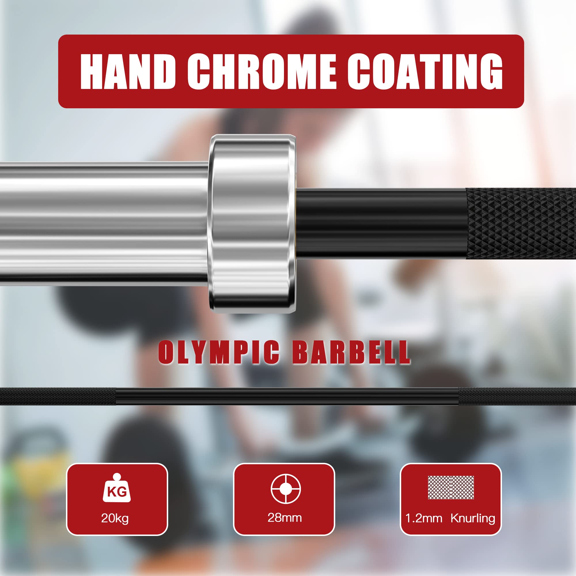 Snapklik.com : Olympic Barbell 4ft/5ft/7ft Curl Weight Bar,330 Lbs ...