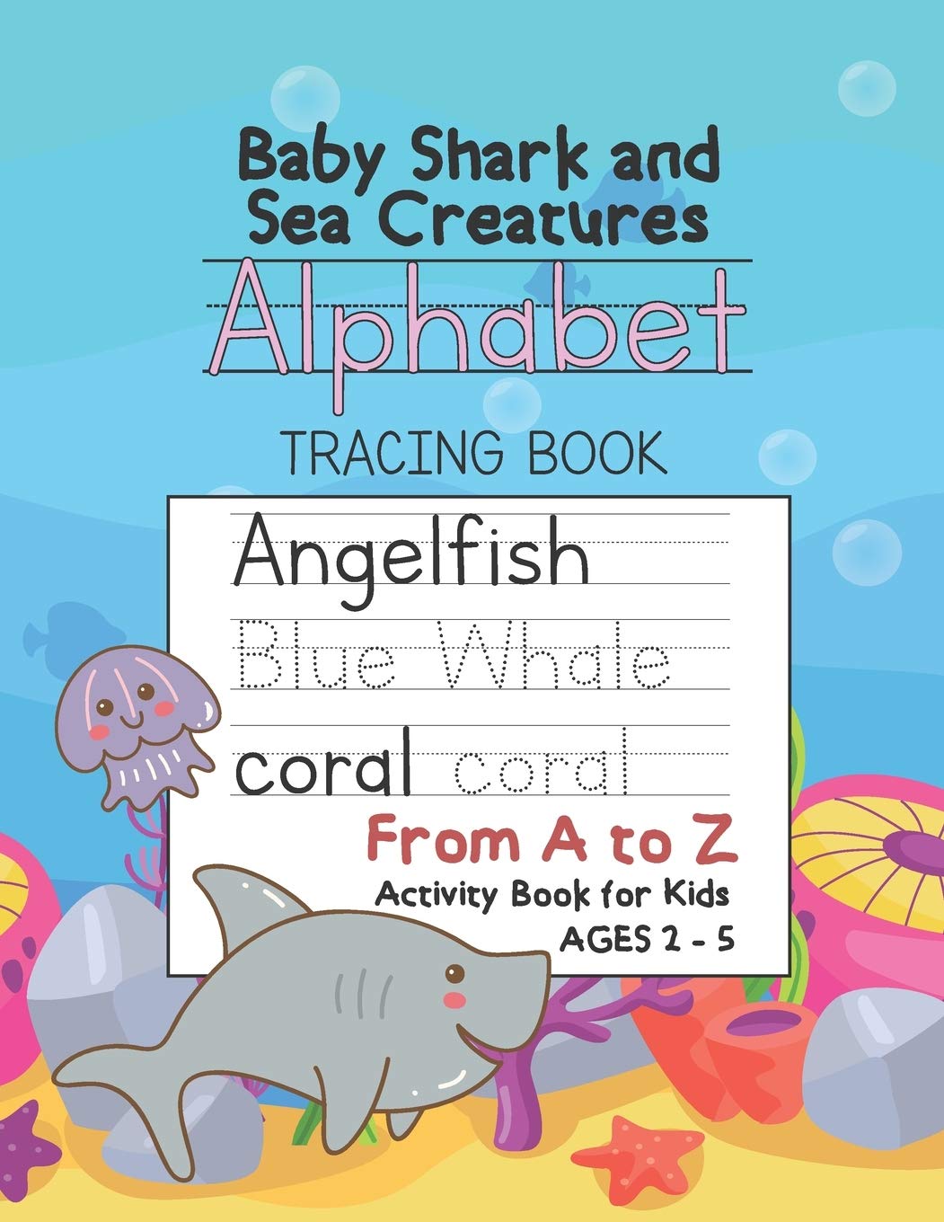 Buy Baby Shark and Sea Creatures Number Tracing Book Math Activity ...