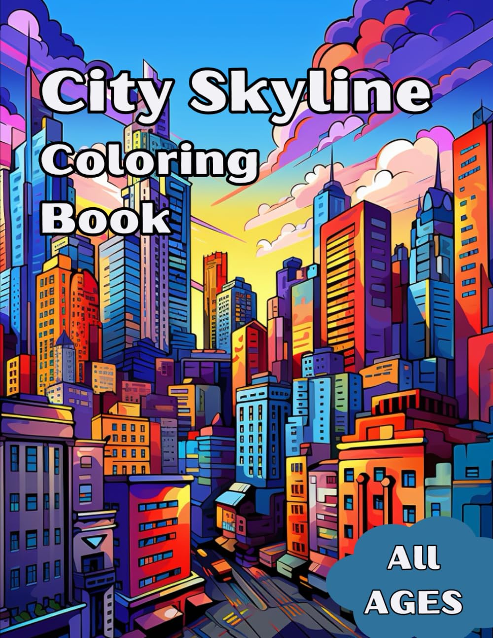 City Skyline Coloring Book: Creative City Skyline Kids Coloring Book ...
