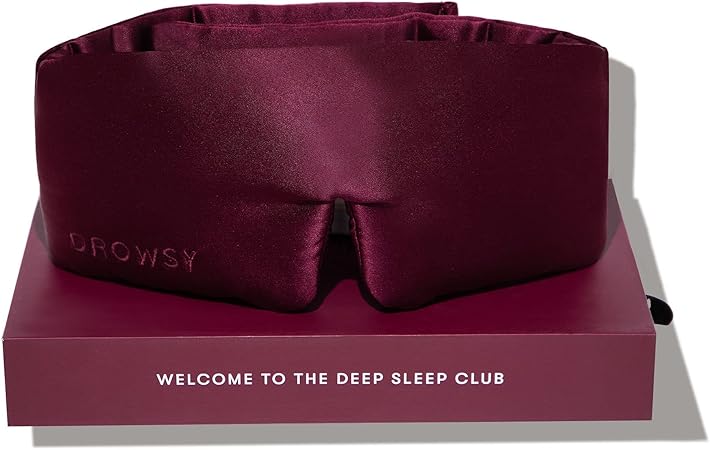 DROWSY Silk Sleep Mask. Face-Hugging, Padded Silk Cocoon for Luxury ...