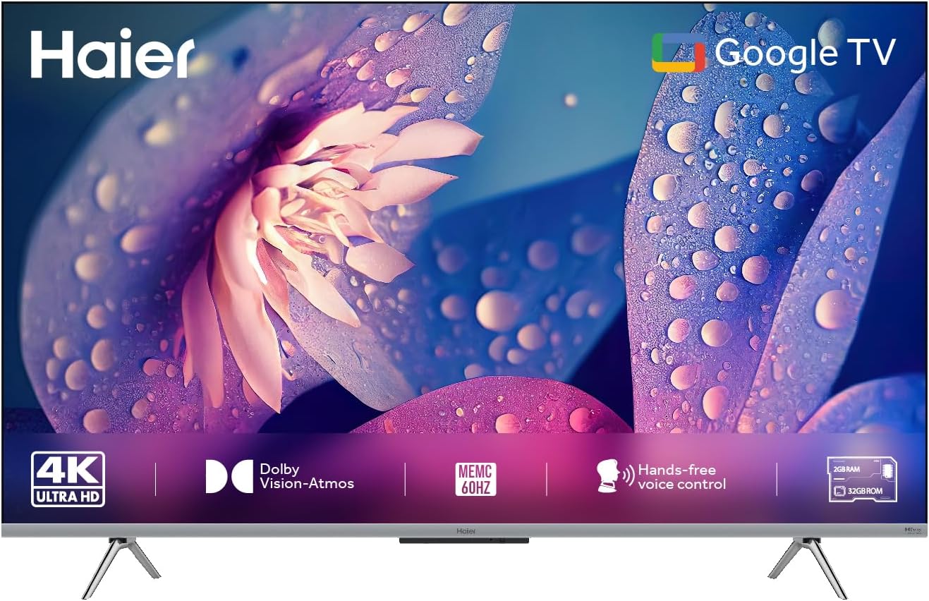 Haier 109 cm (43 inches) QLED -Smart Google TV with Hands free voice ...
