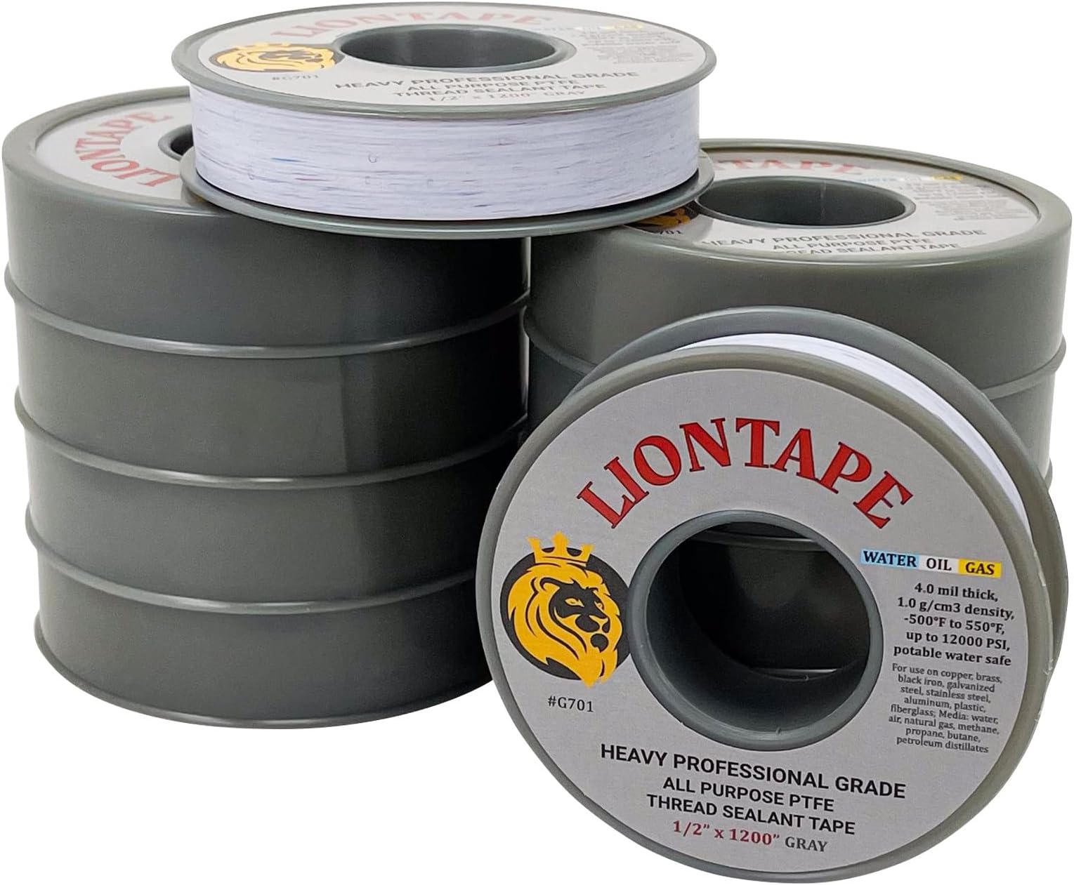 Amazon.com: Industrial Strength PTFE Plumbers Tape (1/2" x 400" / 12mm ...