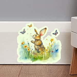 Amazon.com: Robmoda 3D Rabbit Cute Wall Sticker Glow in The Dark, Bunny ...