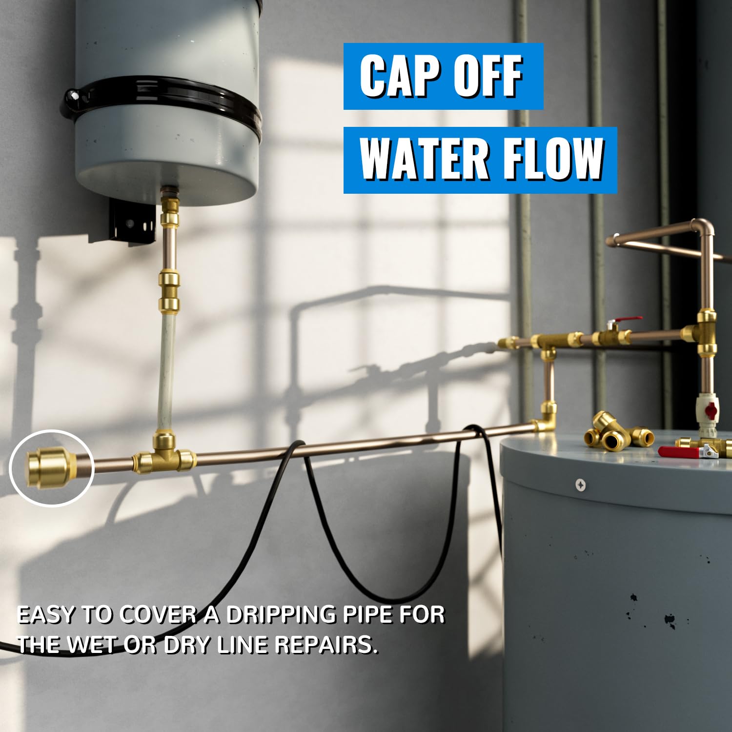 Snapklik.com : 6-Pack Push Fit End Cap, 3/4-Inch Push-to-Connect, No ...