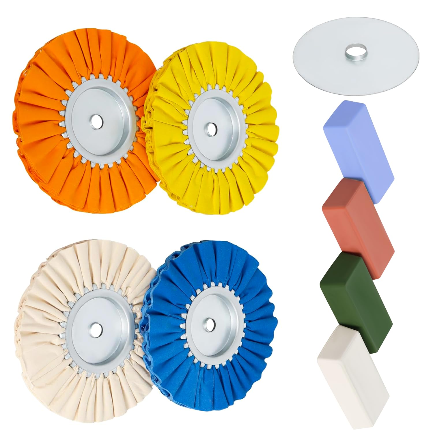 Snapklik.com : 8 Airway Buffing Wheel Kit, 9 Pcs Aluminum Wheel ...
