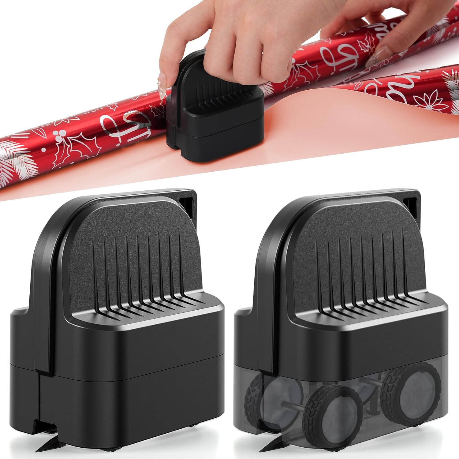 LIZAAL 2-Pack Wrapping Paper Cutter with Wheels | Precise and Easy Gift ...