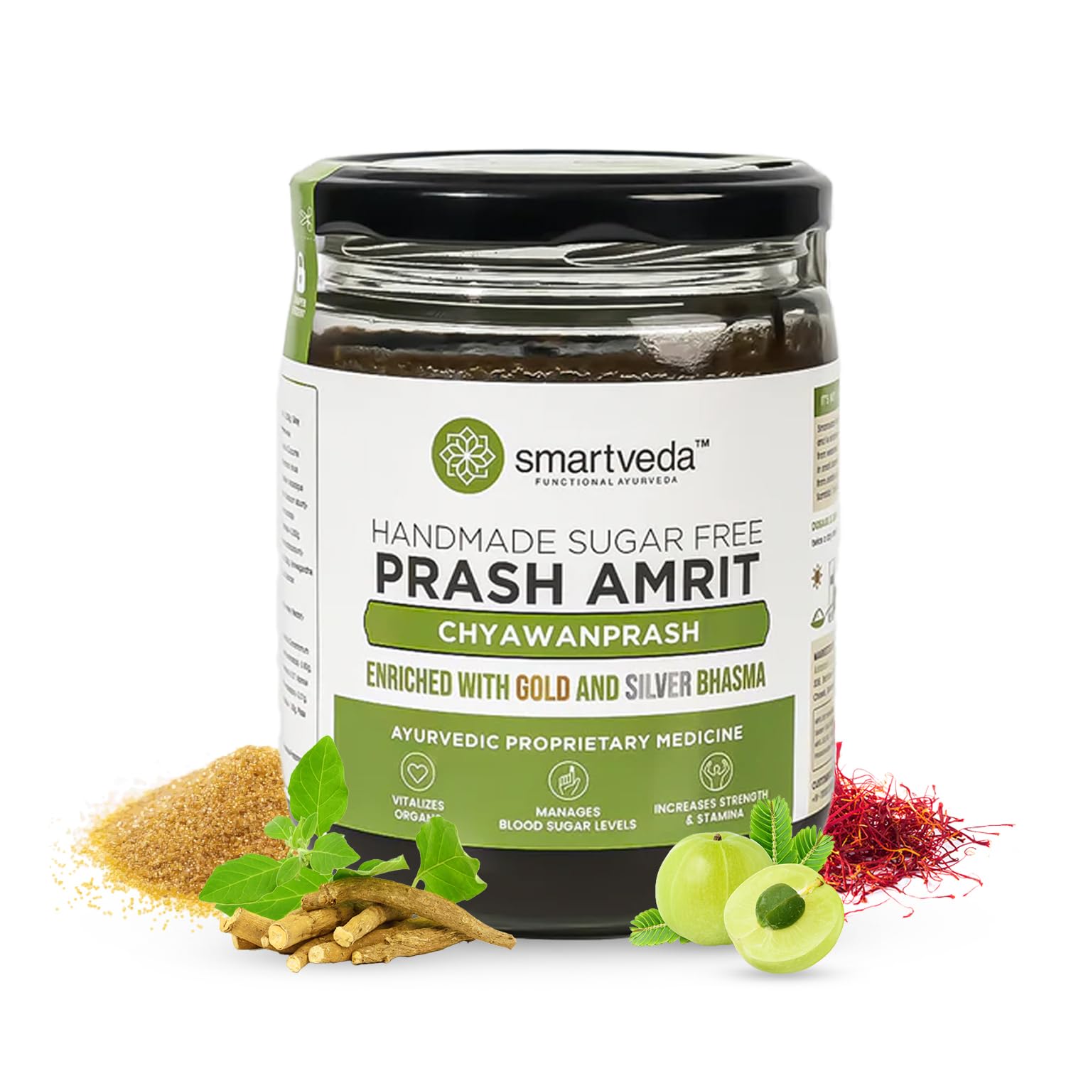 Buy Smartveda Prash Amrit Chyawanprash Sugar Free 500gm | Ayurvedic ...