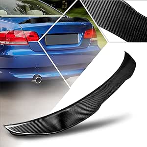 Amazon.com: Black Carbon Fiber PSM-Style Rear Trunk Spoiler Wing Lip ...