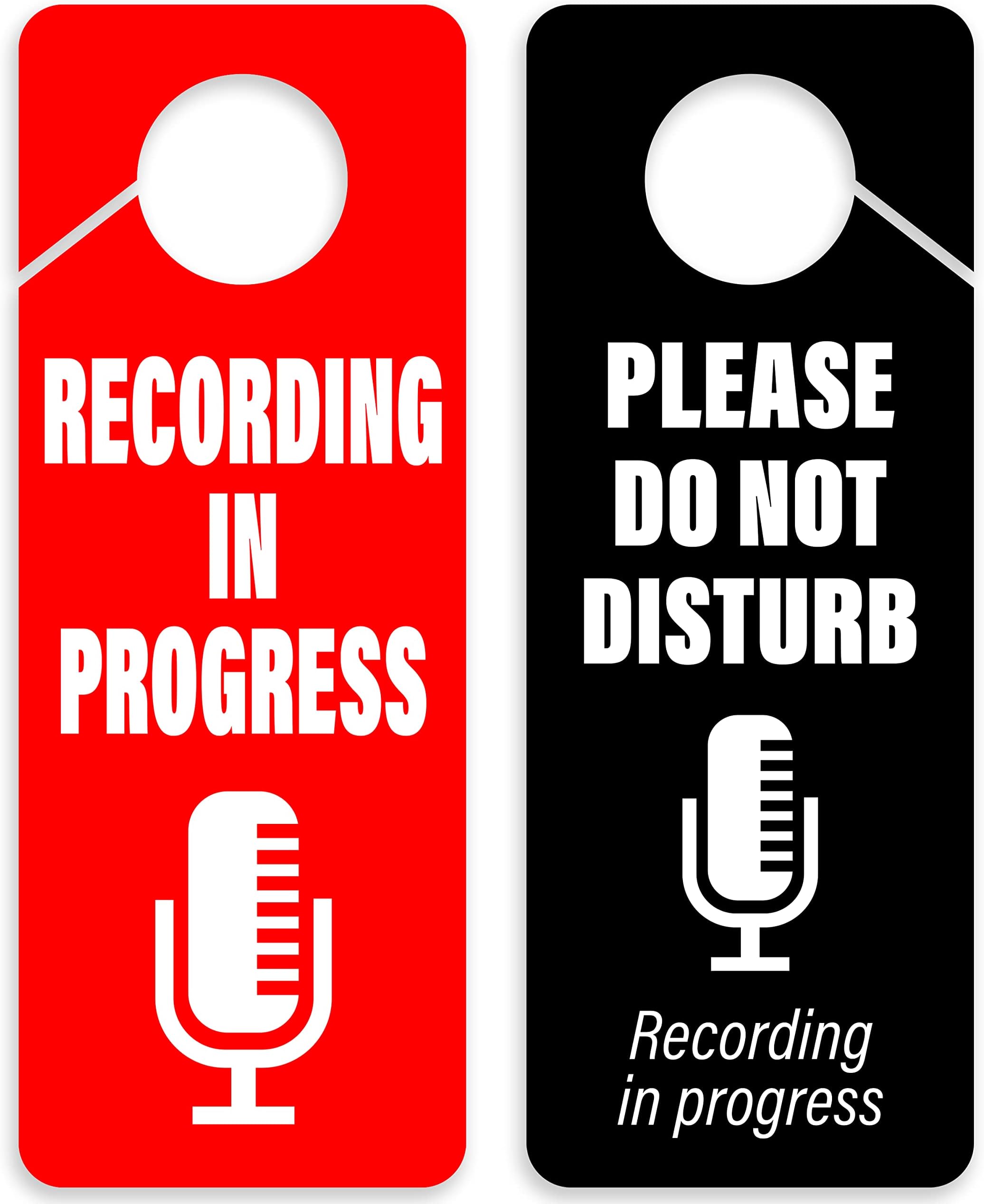 Amazon.com: CLEVER SIGNS Recording in Progress - Please Do Not Disturb ...