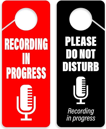 Amazon.com: CLEVER SIGNS Recording in Progress - Please Do Not Disturb ...
