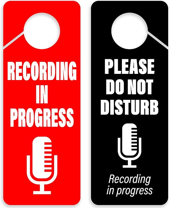 Amazon.com: CLEVER SIGNS Recording in Progress - Please Do Not Disturb ...
