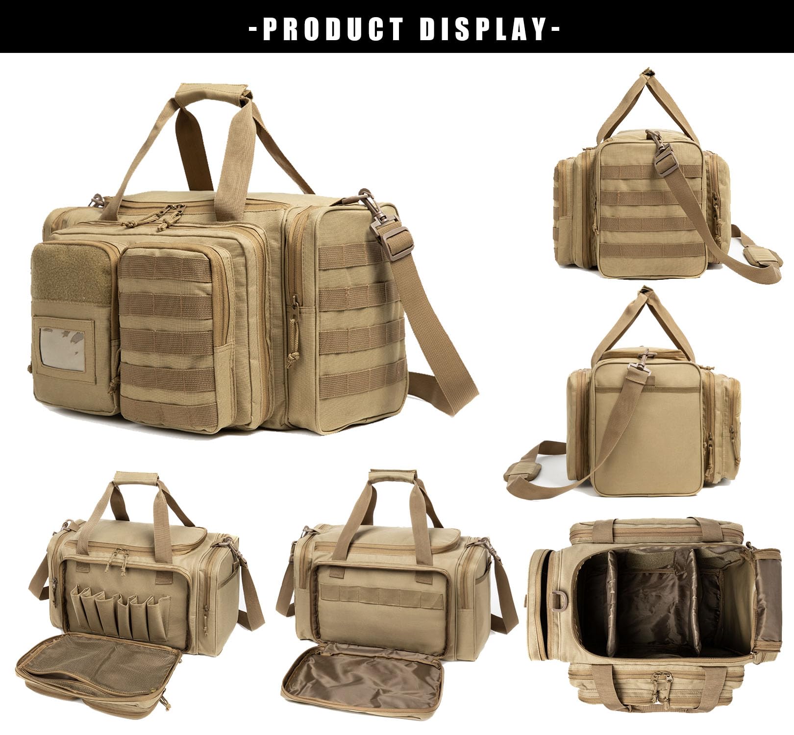 Snapklik.com : Gun Range Bag For Handguns And Ammo Tactical Pistol Case ...