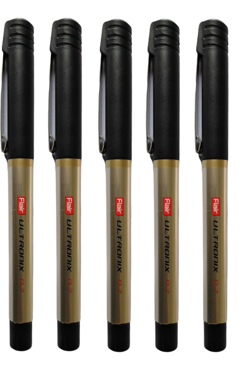 Flair Ultronix 0.7mm Roller Ink Gel Pen | Set of 5 (Black) : Amazon.in ...