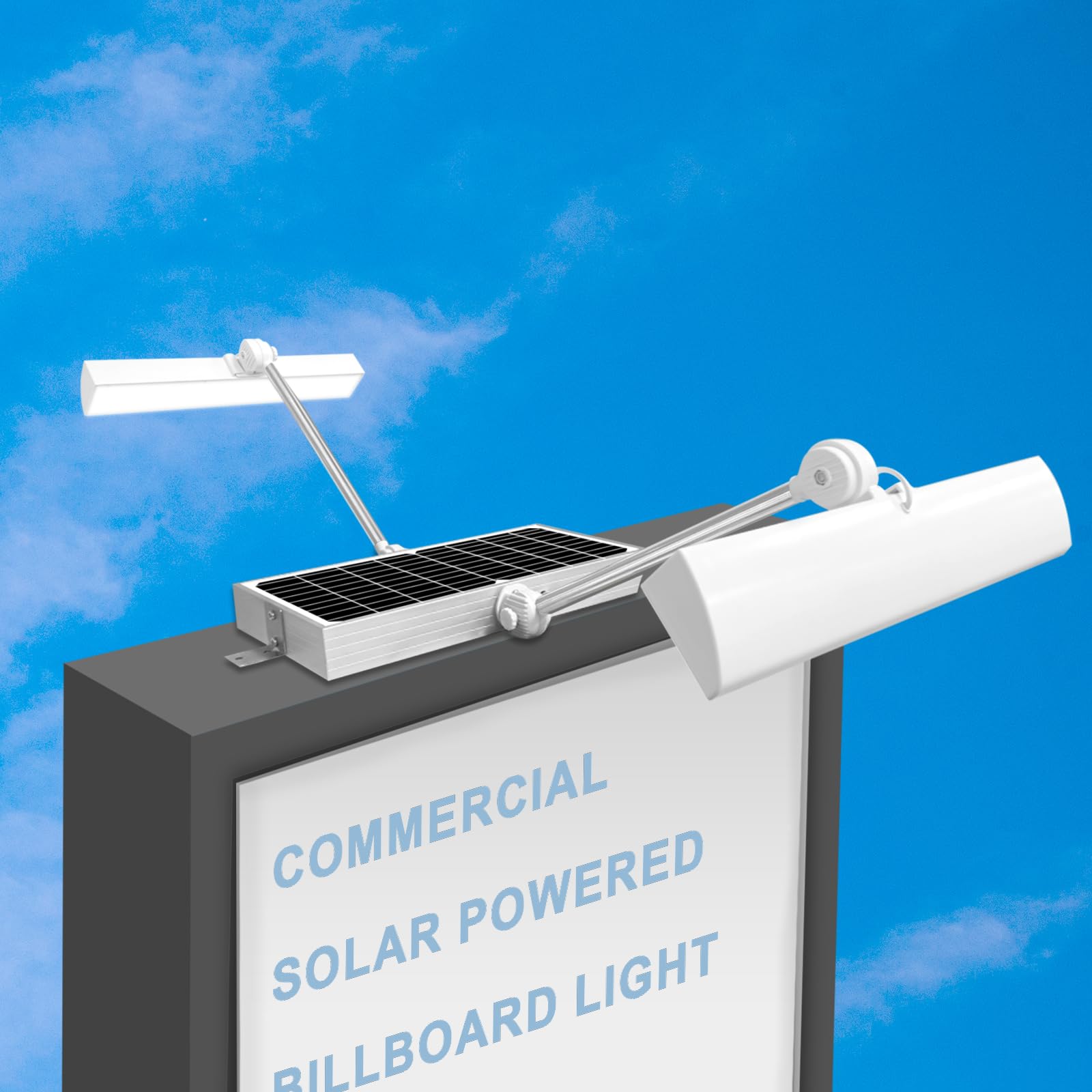 Commercial Solar Billboard 2 Sided LED Light, Dusk to Dawn, Outdoor ...