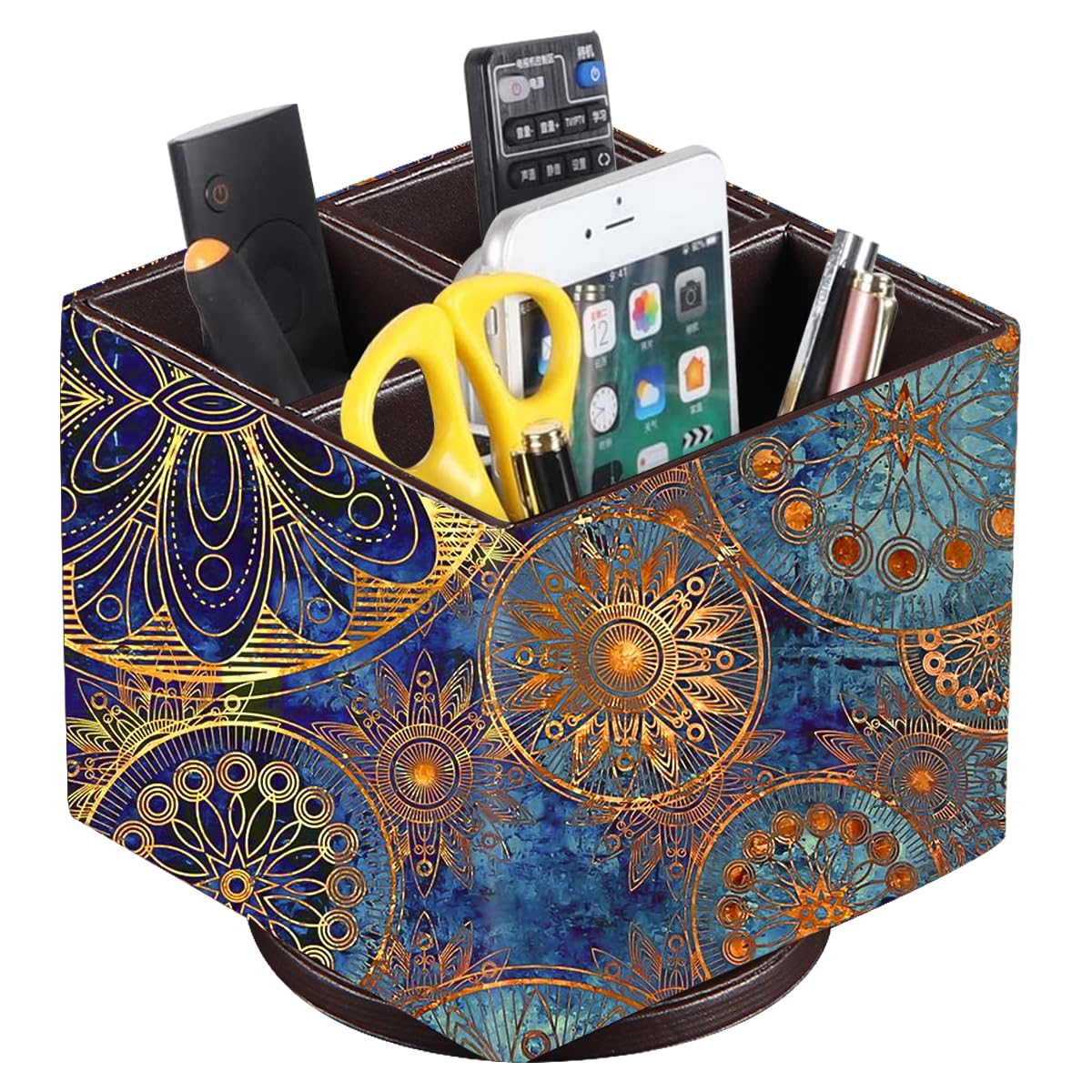 Amazon.com : Remote Control Holder PU Leather TV Remote Caddy for Table ...