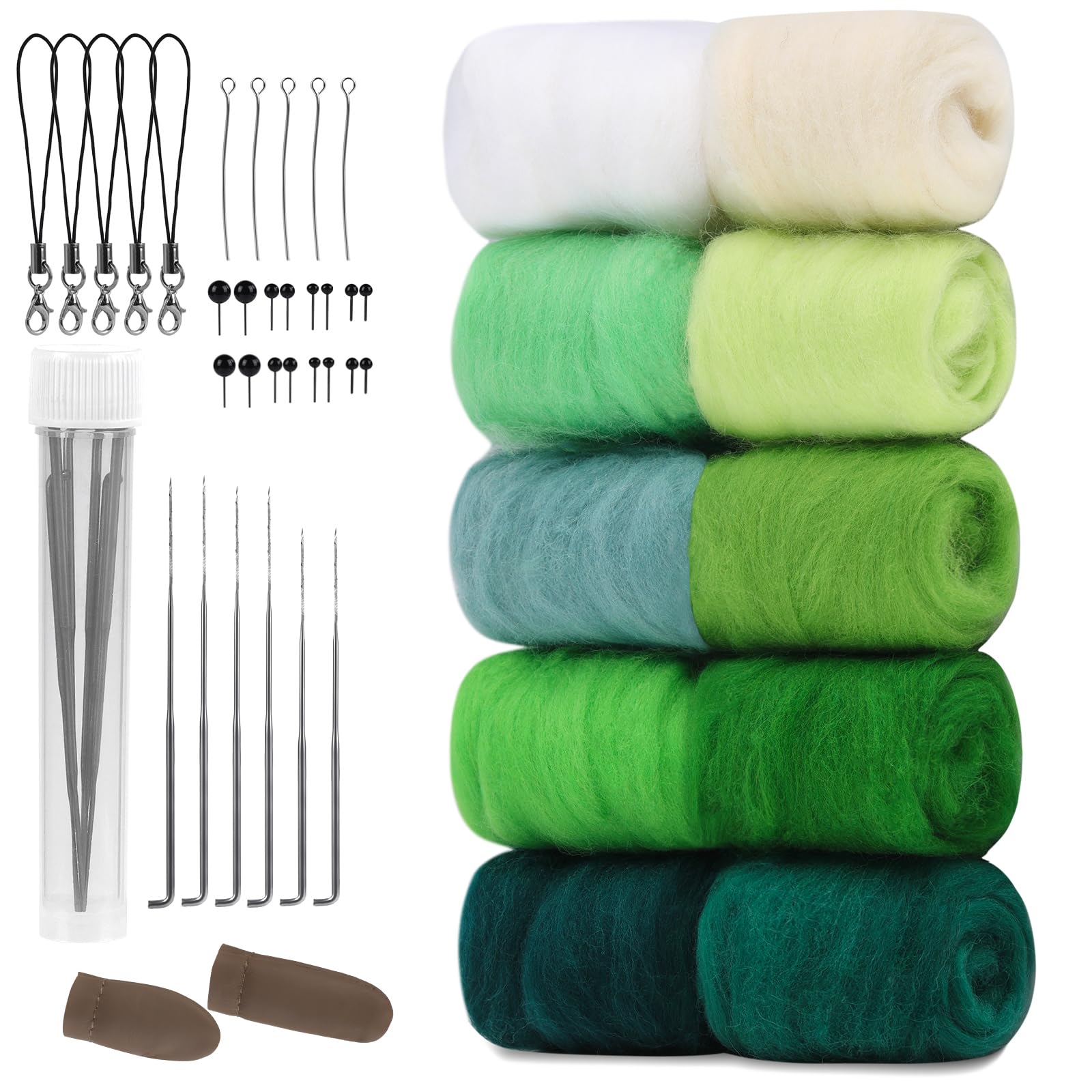 Amazon.com: Needle Felting Wool 100g, 10 Colors Felting Wool, Wool ...
