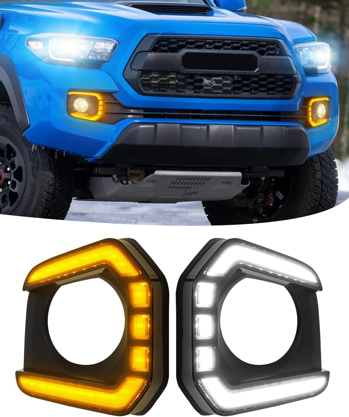 TBHOO LED Fog Lights Assemblies for 2016-2023 Tacoma DRL Daytime ...