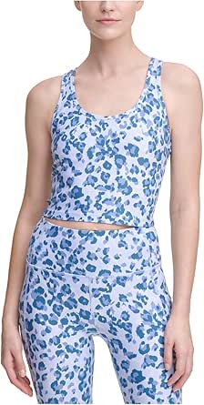 Amazon.com: Calvin Klein Cropped Racerback Tank Top, Jaguar, Medium ...