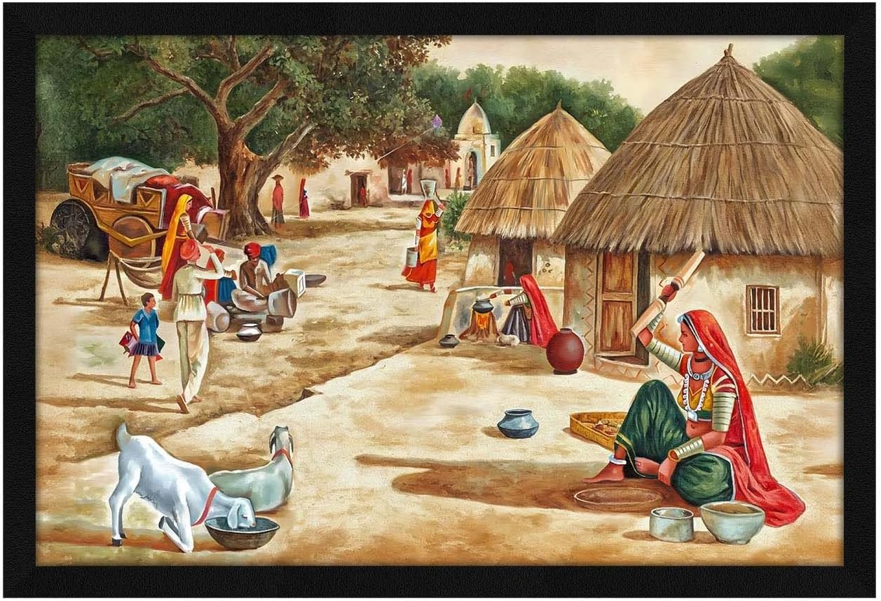 MahaVastu Green Landscape Wall Painting For Vastu Remedies Green ...