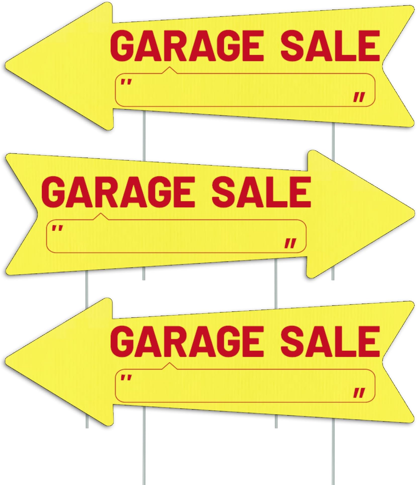 Amazon.com : Thyle 12 Pack Garage Sale Signs with Stakes 16'' x 12 ...