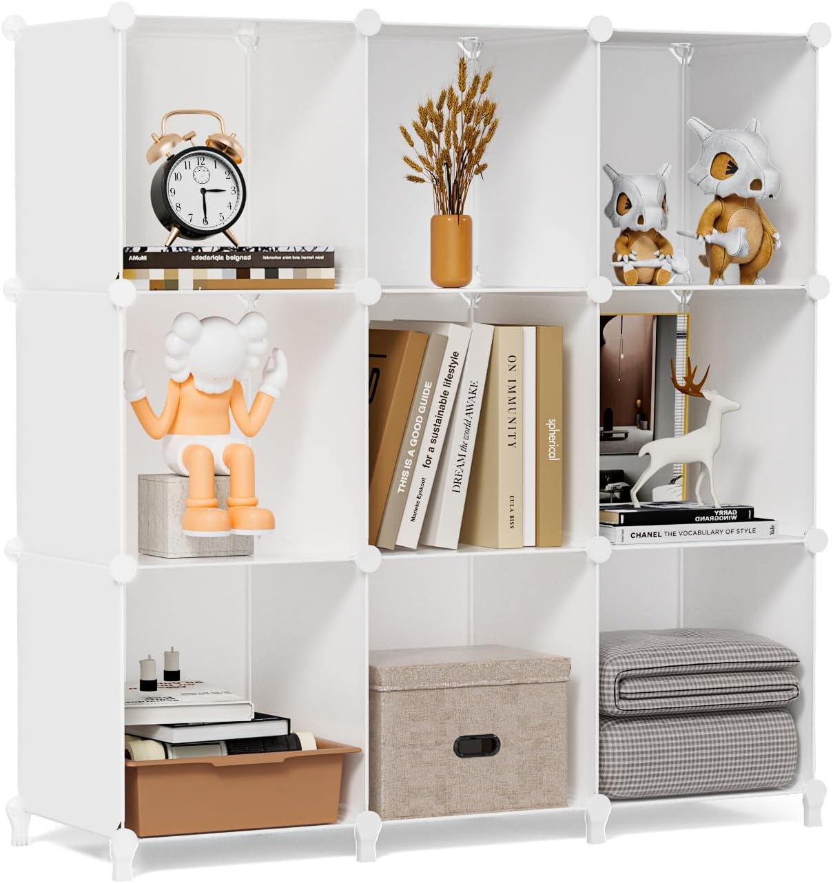 Amazon.com: FUNLAX Cube Storage Organizer, 9 Cube Shelf, Cubical ...