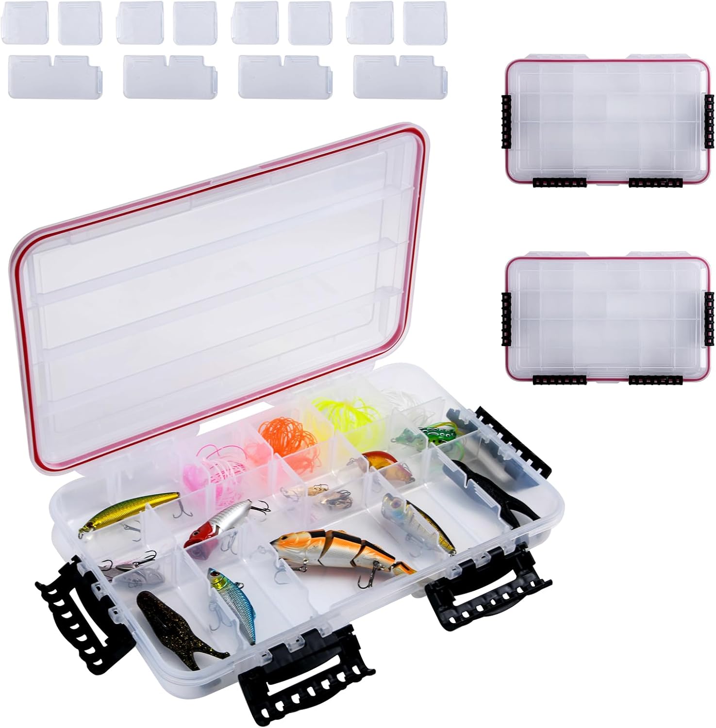Amazon.com: Goture 2Pcs 3700 Tackle Tray, Waterproof Tackle Box ...