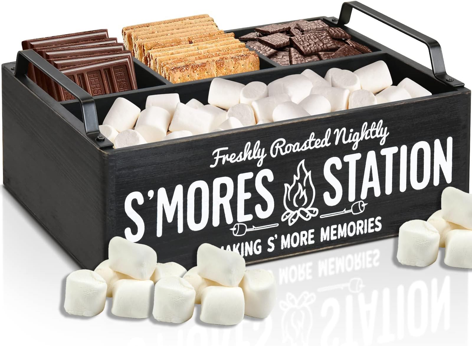 Amazon.com: R&A Catalog Wooden Smores Station Kit for Fire Pit Smores ...