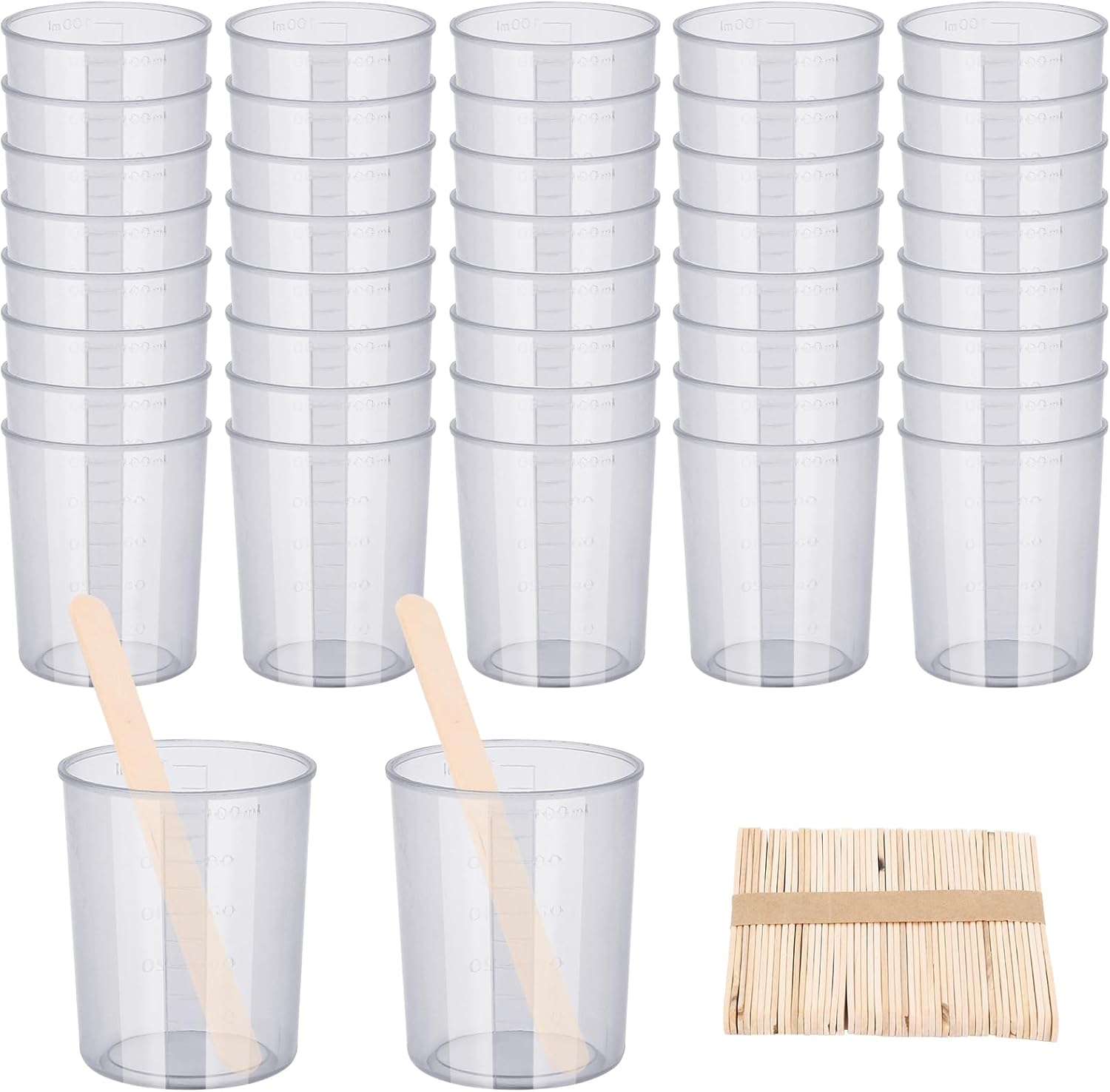 Amazon.com: Gartful 90PCS Epoxy Mixing Cups Kit, 40PCS 100ml Disposable ...