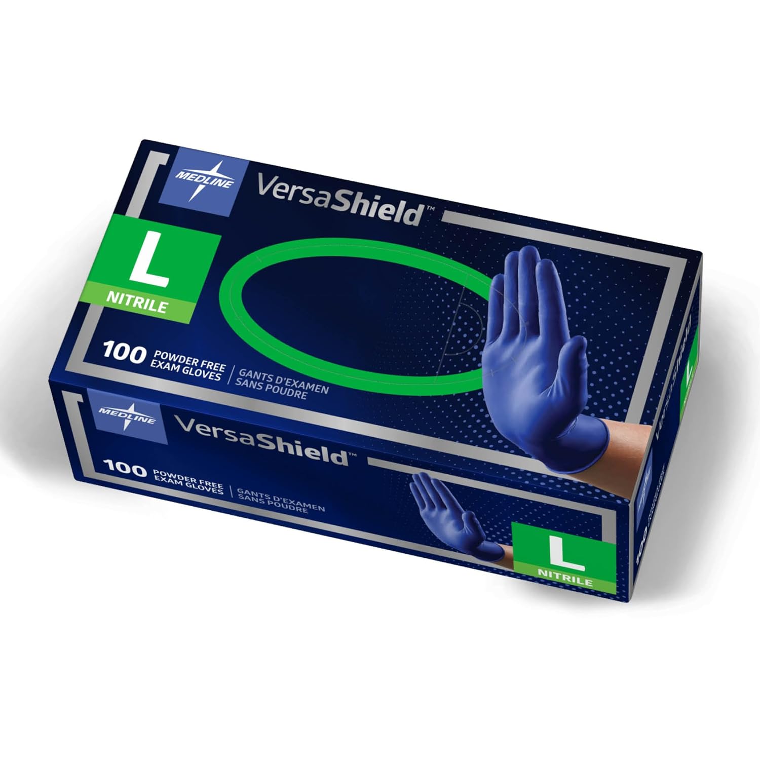 Amazon.com: Medline VersaShield Nitrile Exam Gloves, 100 Count, Large ...