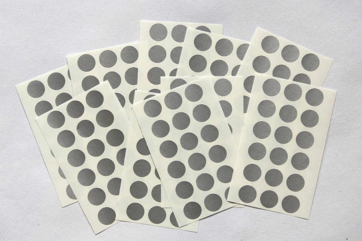 175 Silver Round Stickers - Sticky Coloured Self Adhesive Dots for ...