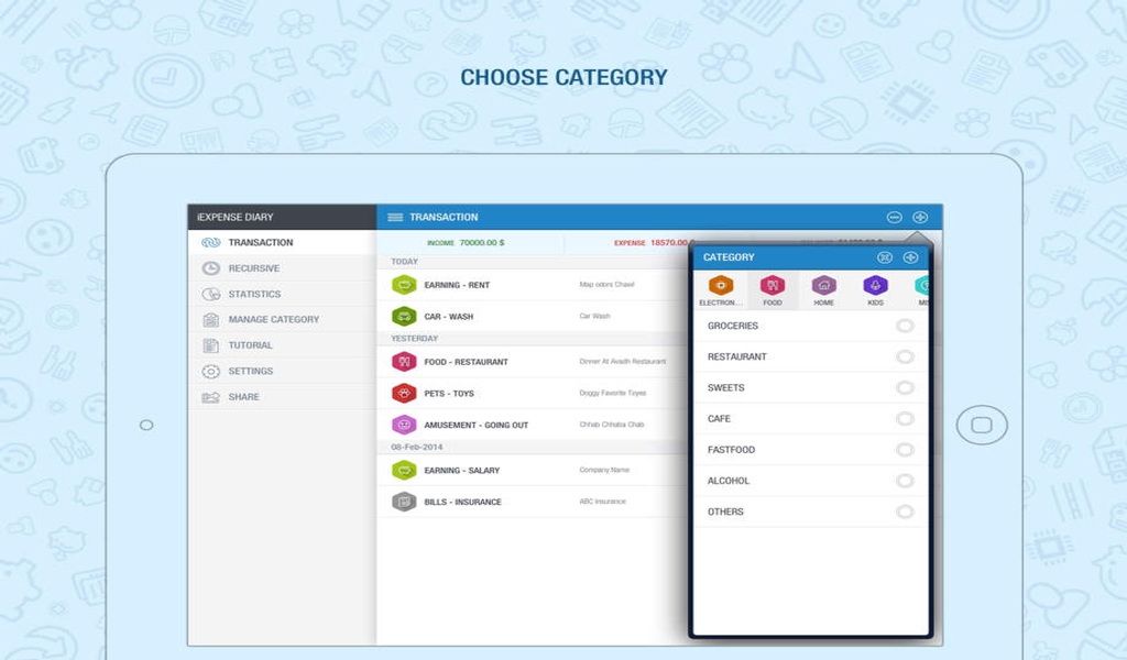 iExpense Diary+-Amazonアプリストアのアプリ