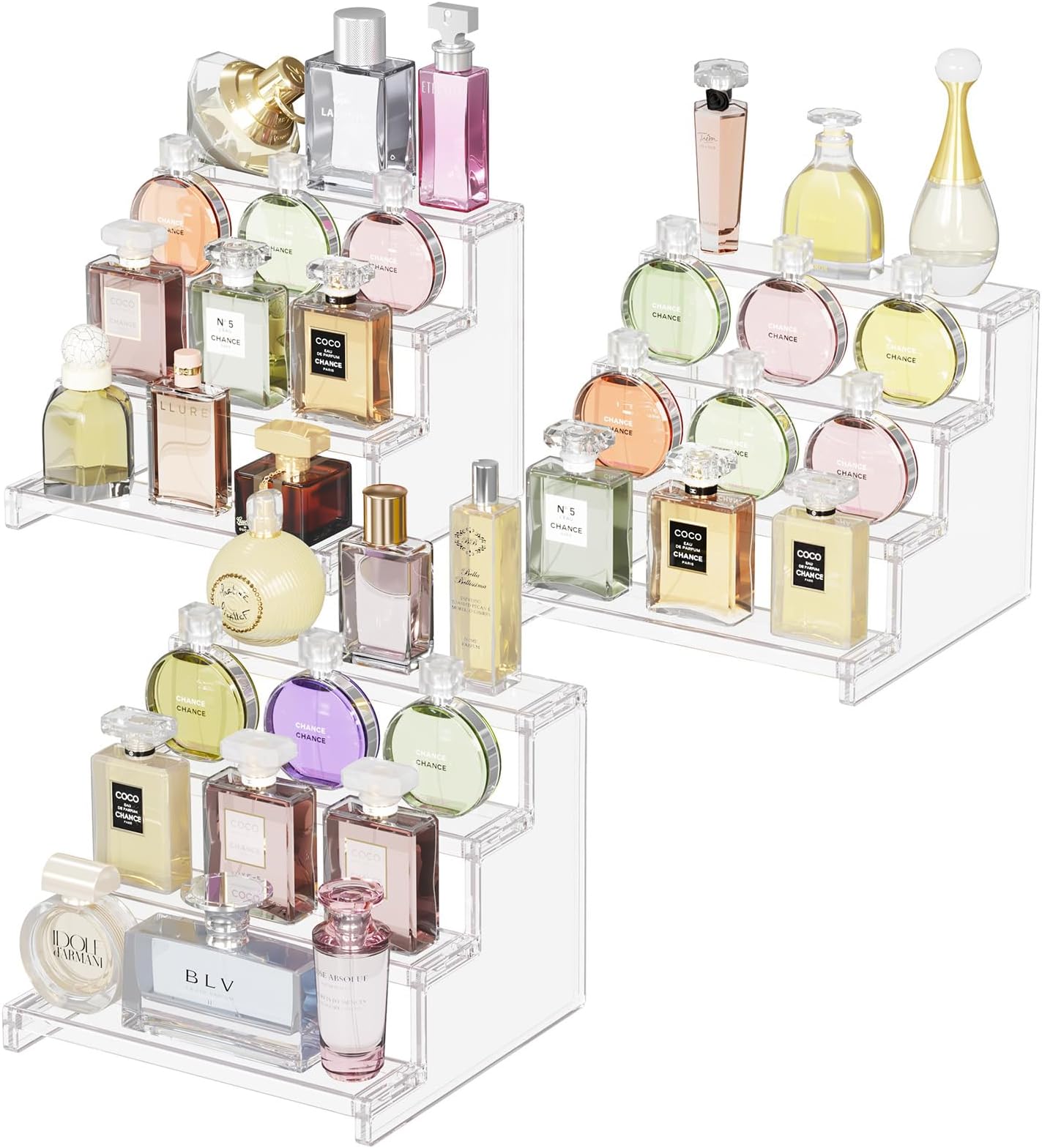 Amazon.com: Hmdivor Acrylic Risers for Display 2 Pack 4 Tier Acrylic ...