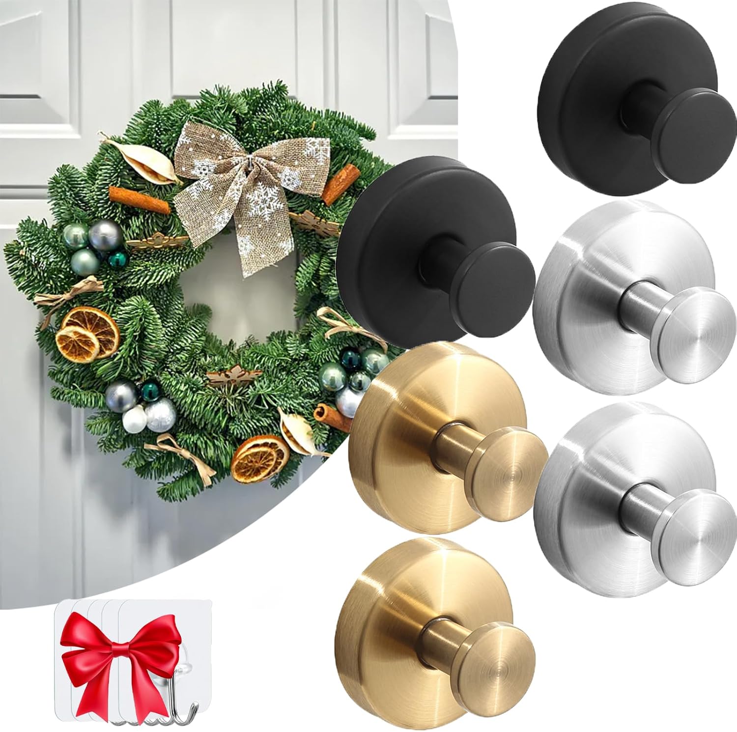 Amazon.com: Lhyuit Wreath Suction Cup Hooks for Wreaths on Glass ...