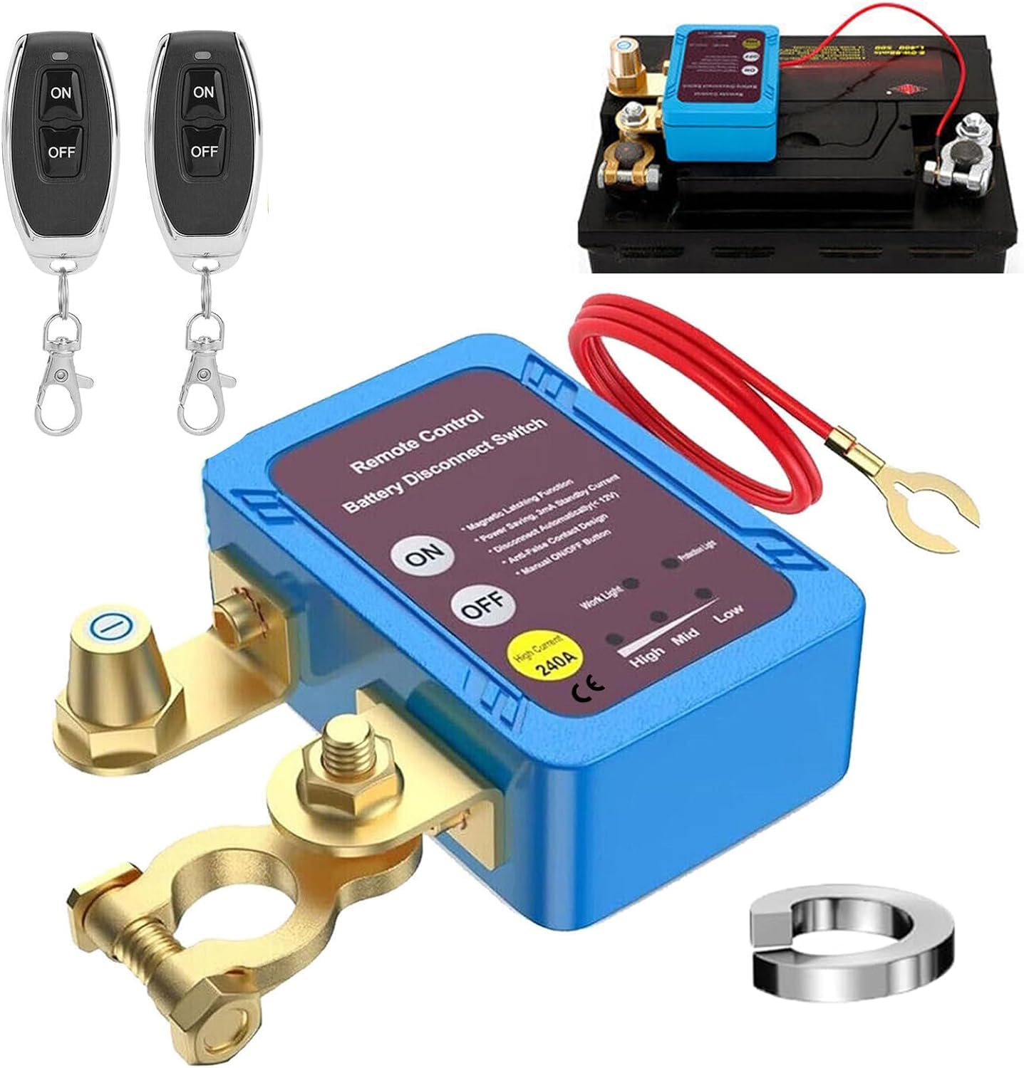 Amazon.com: Guthdiu Kill Switch for Car,Car Battery Kill Switch Anti ...