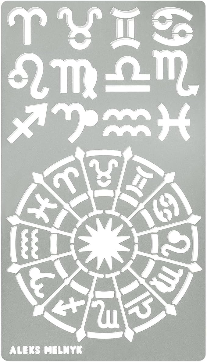 Aleks Melnyk No.62 Stainless Steel Bullet Journal Stencil - Reusable ...