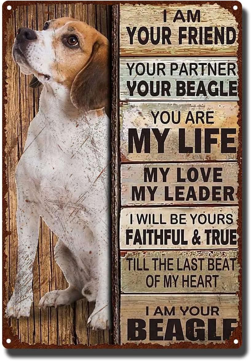 Amazon.com: Vintage Beagle Tin Sign I Am Your Friend Metal Tin Sign ...
