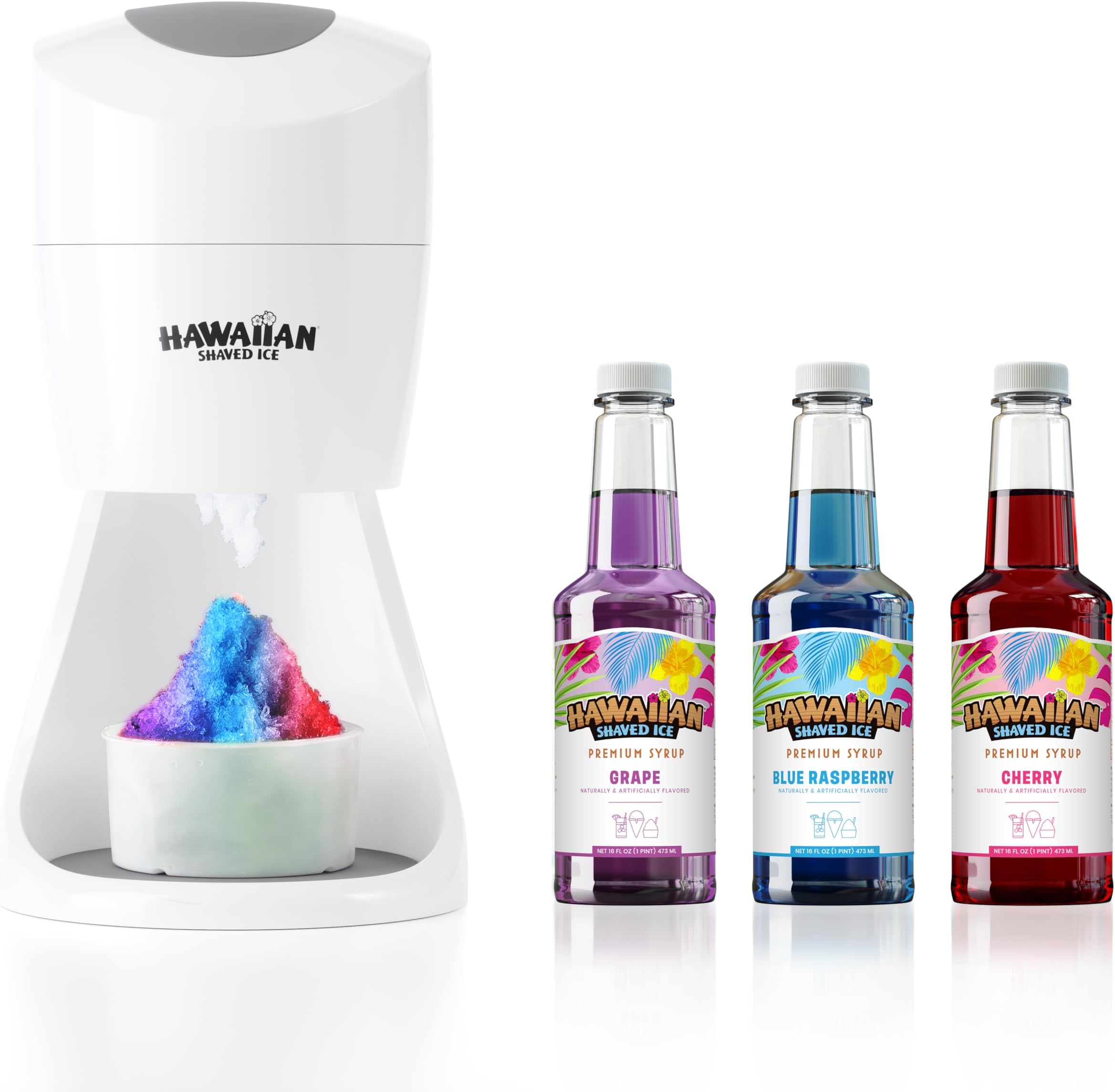 Amazon.com: Hawaiian Shaved Ice Syrup Assortment, 3-16oz Bottles of the ...