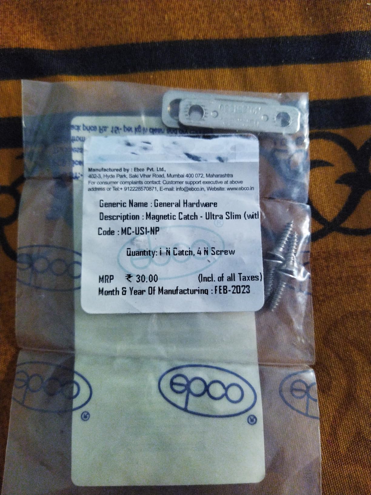 EBCO Magnetic Catcher - Ultra Slim with Screws MC-US1 : Amazon.in: Home ...